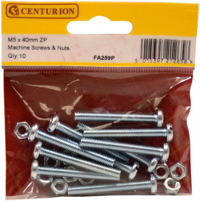Centurion Machine Screws & Nuts M5 - Screws