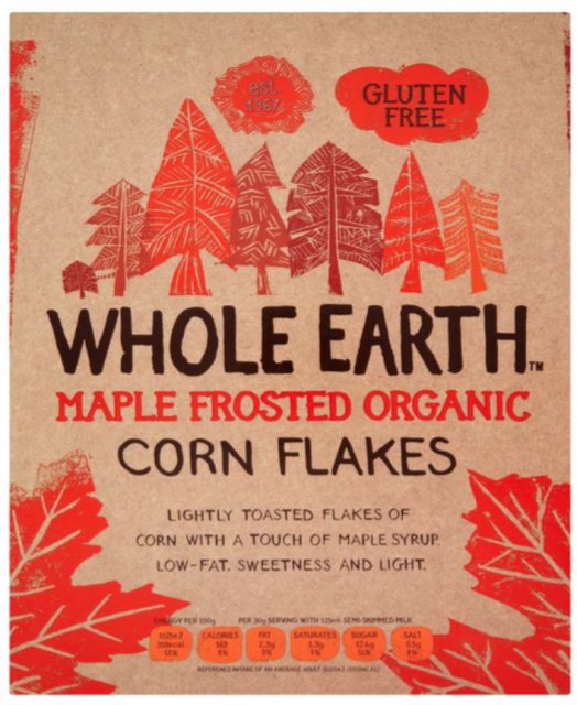 WHOLEART Whole Earth Maple Frosted Flakes 375g - Cereals - Mole Avon