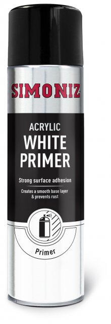 Simoniz Acrylic Spray Primer 500ml White - Paint