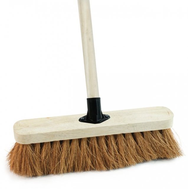 Brushware Natural Coco Brush With Plastic Socket & Handle - Brooms ...
