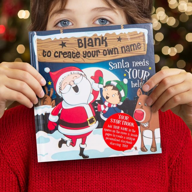 Personalised Christmas Storybook Santa Needs Your Help Male - Books