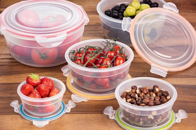 Lock N Lock Nestable Round Food Container Set 5 Piece - Tupperware