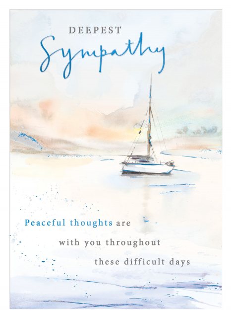 Peaceful Thoughts Deepest Sympathy Card - Giftware - Mole Avon