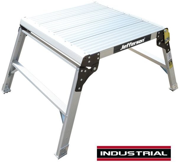Jefferson Tools Jefferson Wide 2 Tread Aluminium Work Platform - Ladders