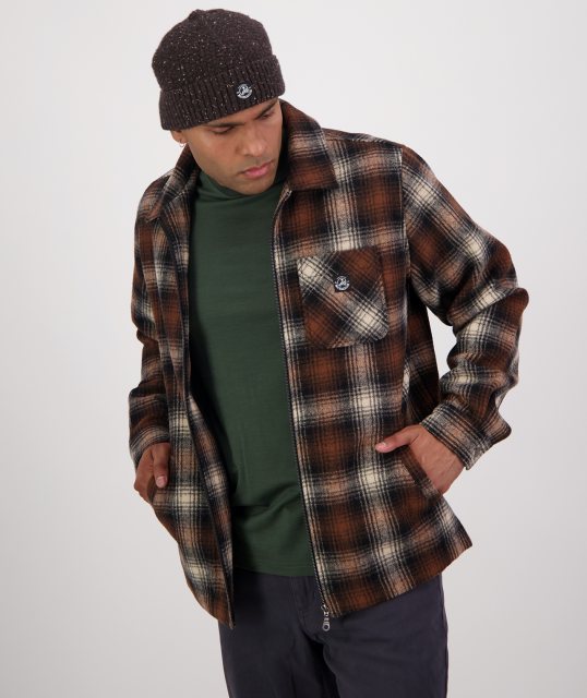 Swanndri Northgate Shacket South Town Check - Coats, Jackets & Fleeces ...