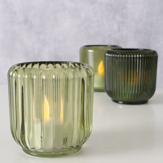 BOLTZE Boltze Reguna Windlight Green 9cm Assorted - Candles & Diffusers