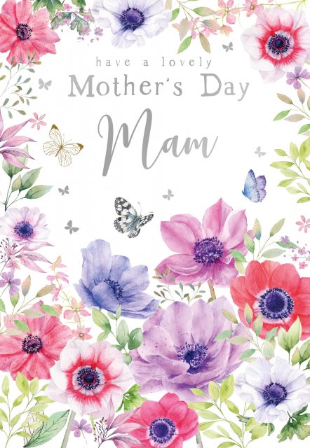 Mother's Day Mam Floral Card - Mother's Day